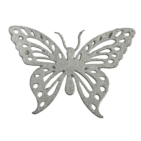 12 Mariposas Troqueladas Plateadas